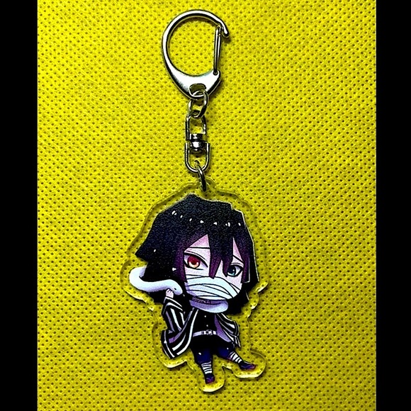 Accessories | Demon Slayer Kimetsu No Yaiba Anime Obanai Iguro Keychain ...